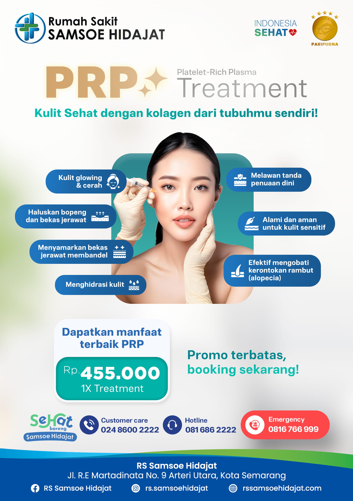 Promo PRP (Platelet-Rich Plasma) - Rumah Sakit Samsoe Hidajat